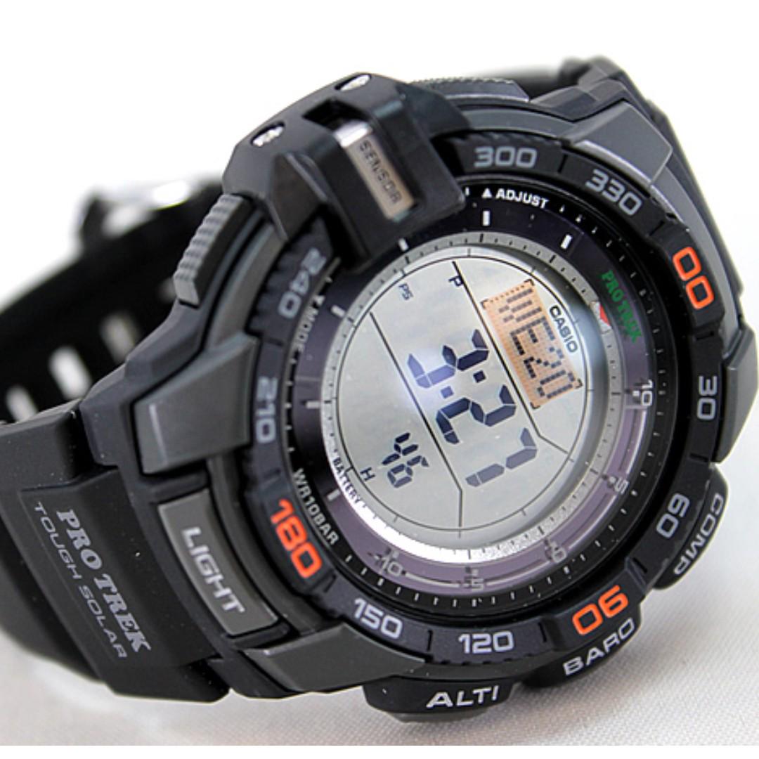 Casio Men's Pro Trek PRG-270-1 Tough Solar Triple Sensor Multifunction Digital Sport Watch, 名牌 ...