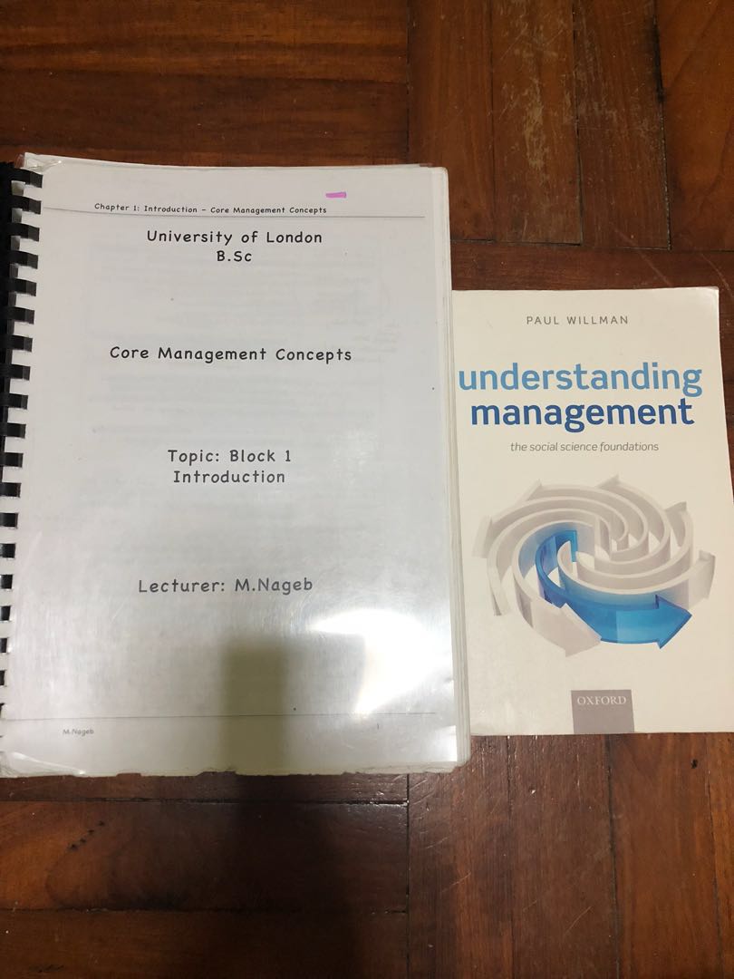 Core Management Concept Textbook [Understanding Management by Paul ...