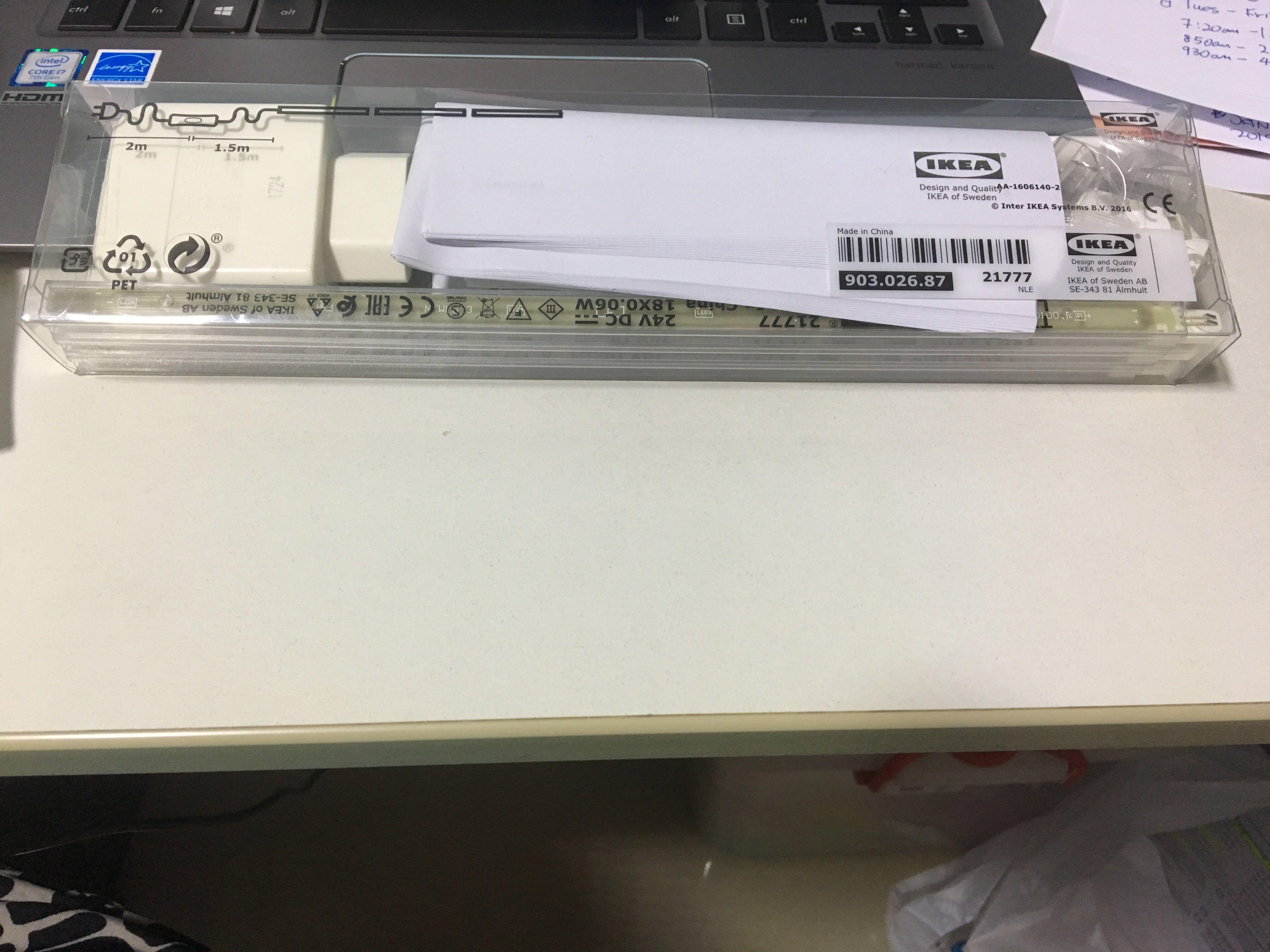 Ikea LEDBERG -LED strip white light 1meter, Furniture & Home Living ...