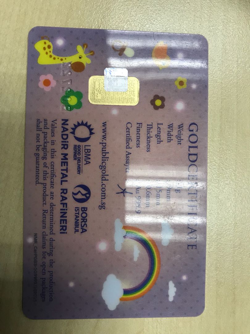 Kad baby gold, Hobbies & Toys, Collectibles & Memorabilia, Currency on ...