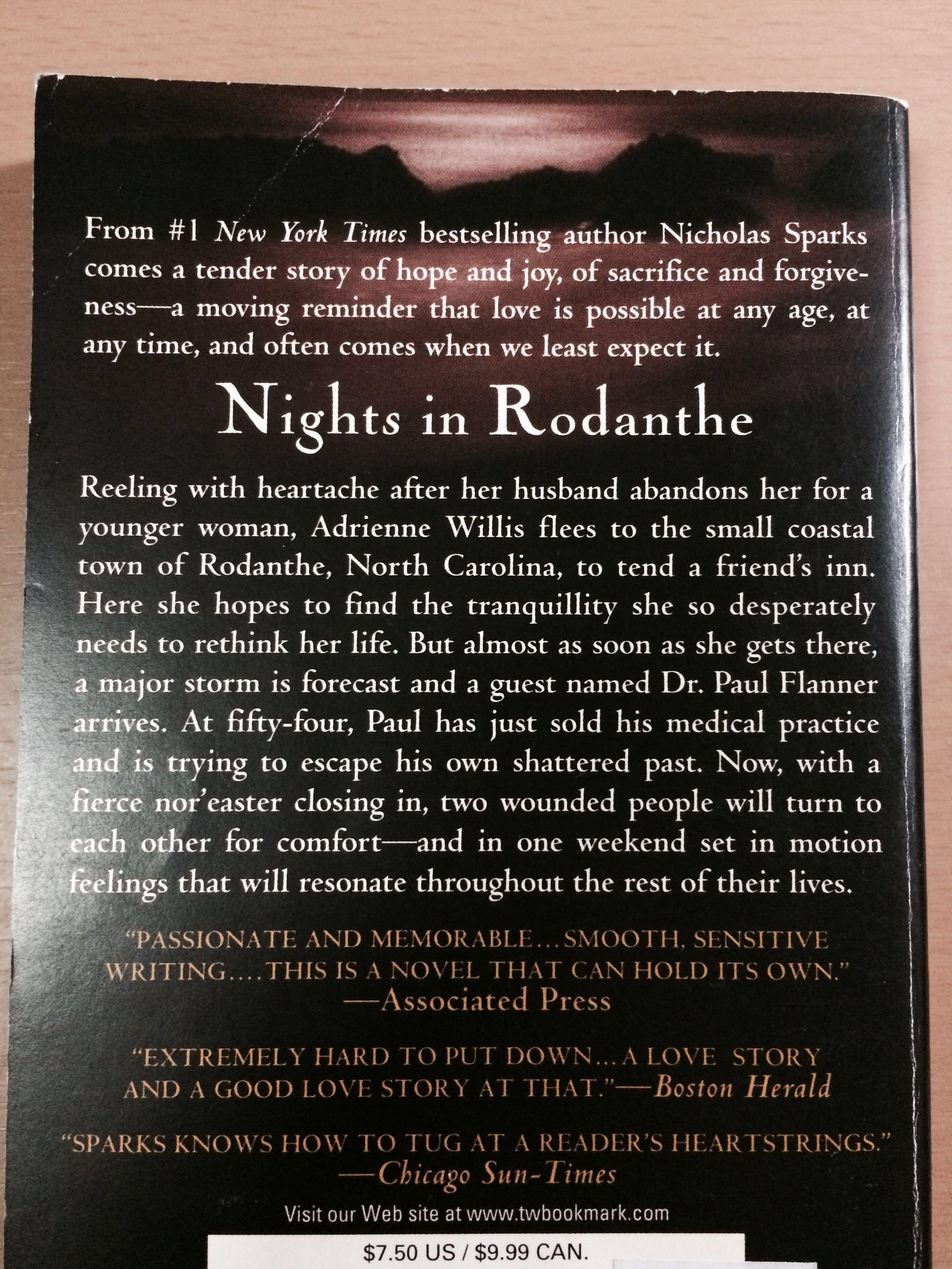 Nicholas Sparks Nights in Rodanthe , Hobbies & Toys, Books & Magazines ...