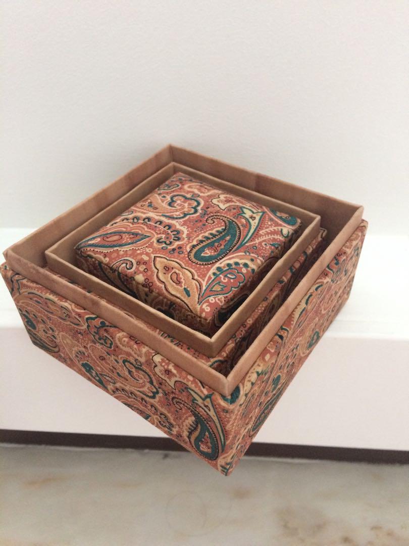 Set of 3 Batik Boxes, Hobbies & Toys, Stationery & Craft, Craft ...