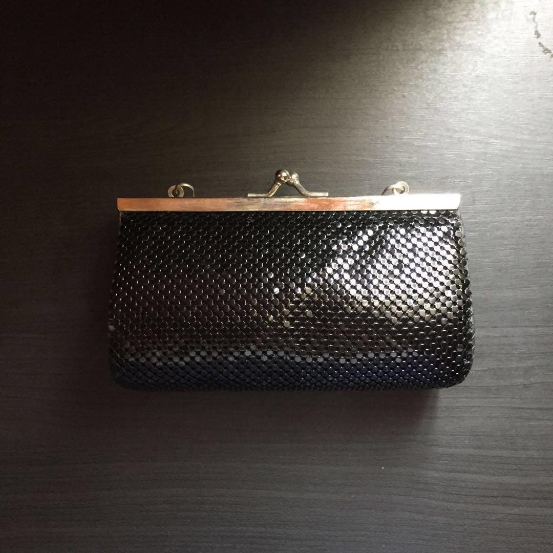 Small Black Sequin Purse with Detachable Chain, Women's Fashion, Bags ...