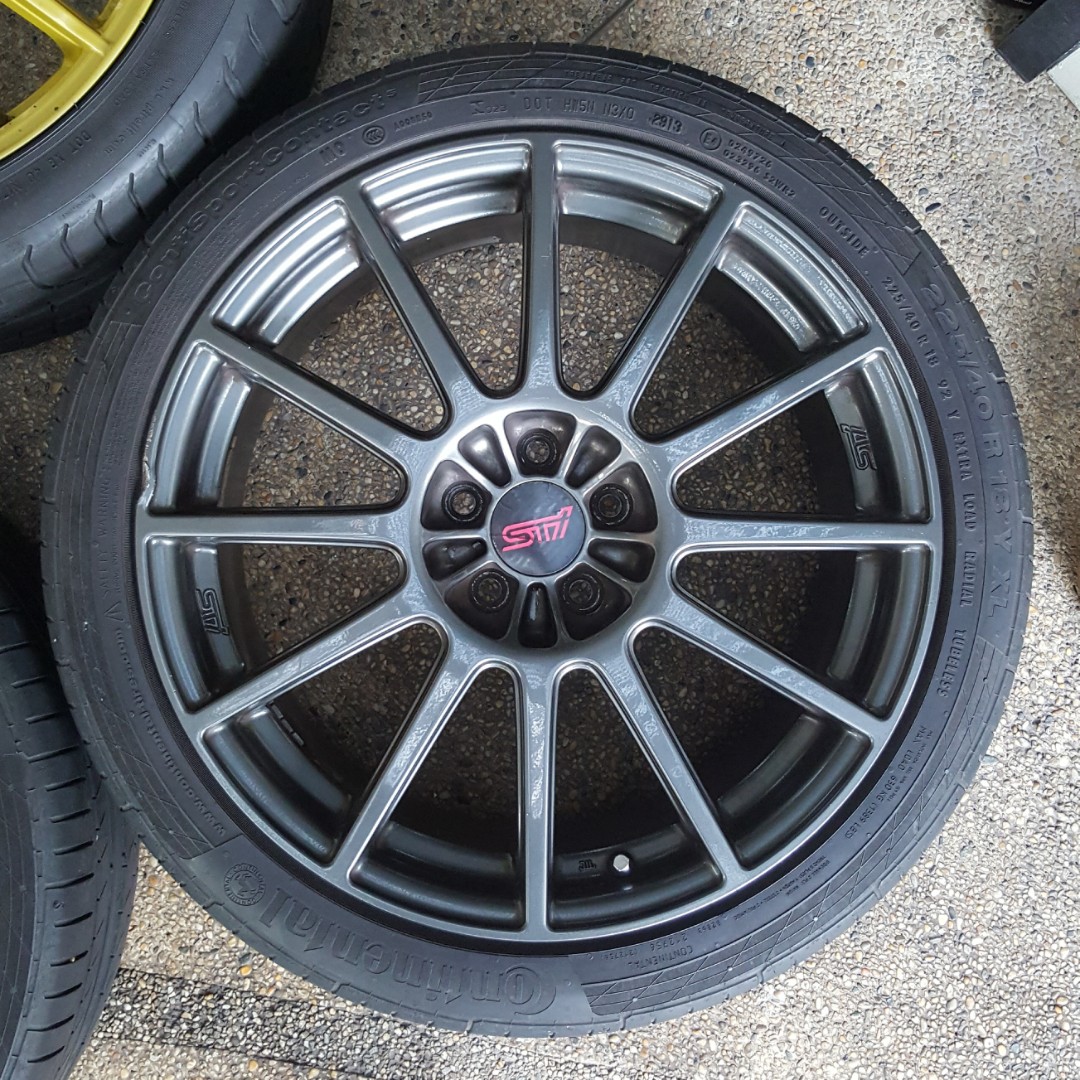 Subaru Legacy STI Wheel Rims 18" 5x100, Car Accessories, Tyres & Rims ...