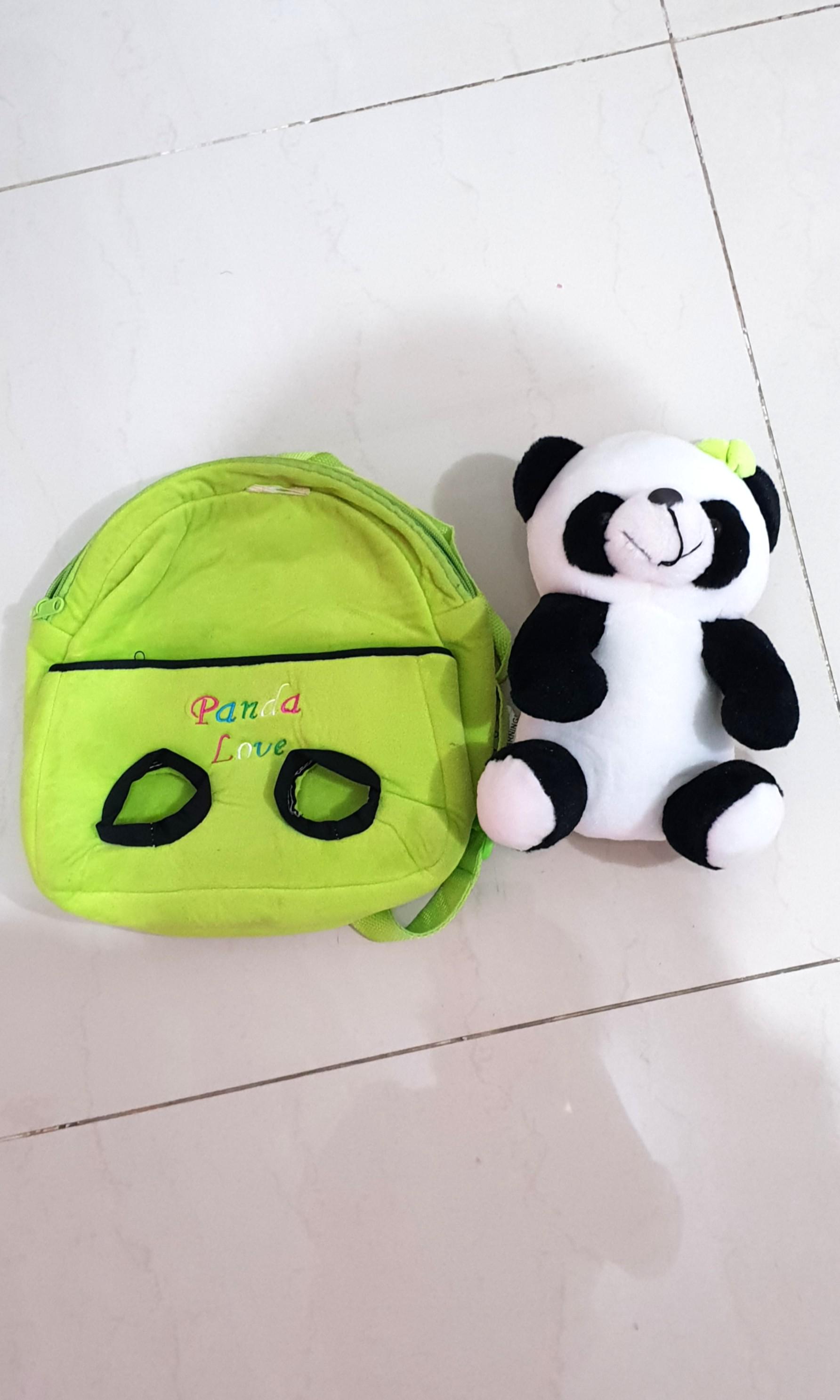 Tas Anak TK & boneka panda, Bayi & Anak, Mainan & Baby Walker di Carousell