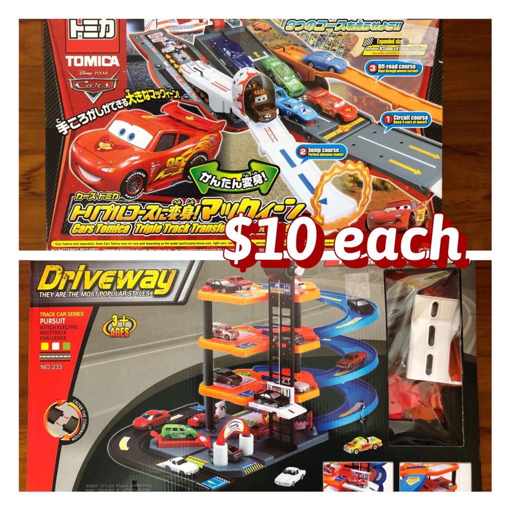Tomica and Car racing set, Hobbies & Toys, Toys & Games on Carousell