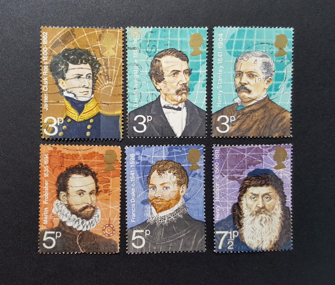 UK vintage stamps 1972 & 1973 British Explorers, Hobbies & Toys ...
