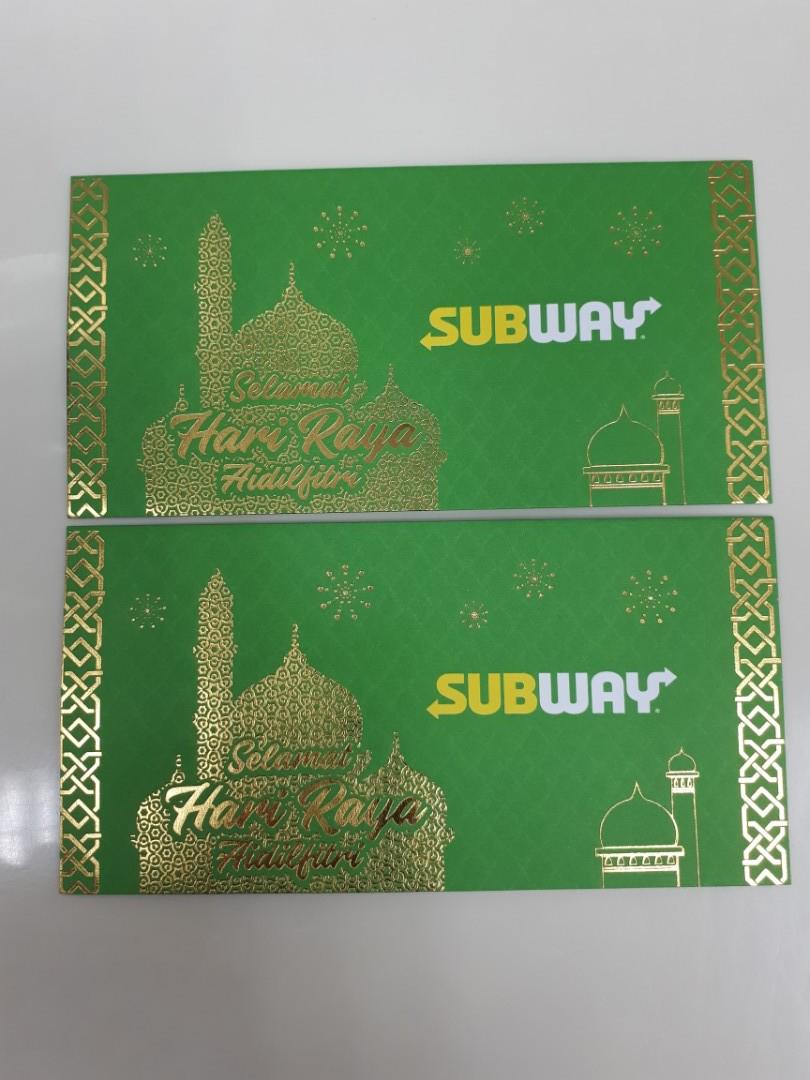 Angpao packet sampul duit raya SUBWAY sandwich, Hobbies & Toys ...