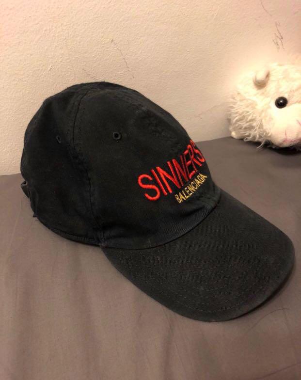 Balenciaga Sinners Cap, Men's Fashion, Watches & Accessories, Caps ...