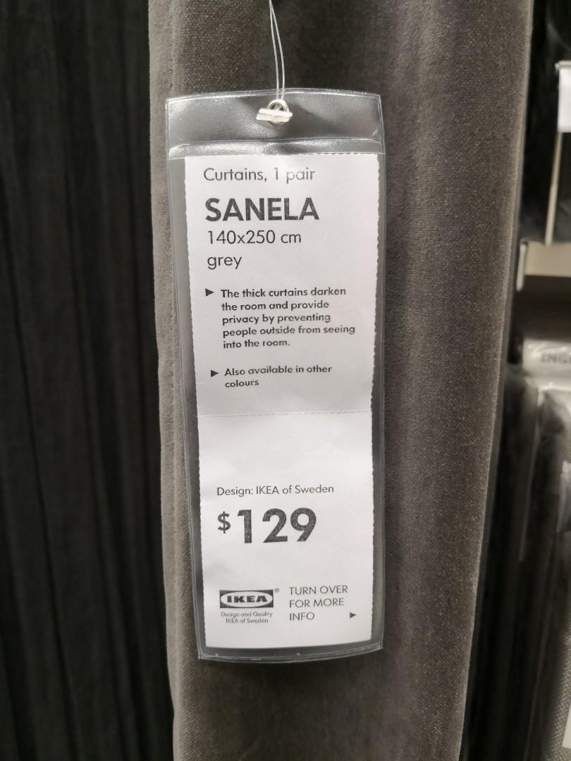 Ikea Sanela Curtains For Windows Wide 3 Meter, Furniture & Home Living ...
