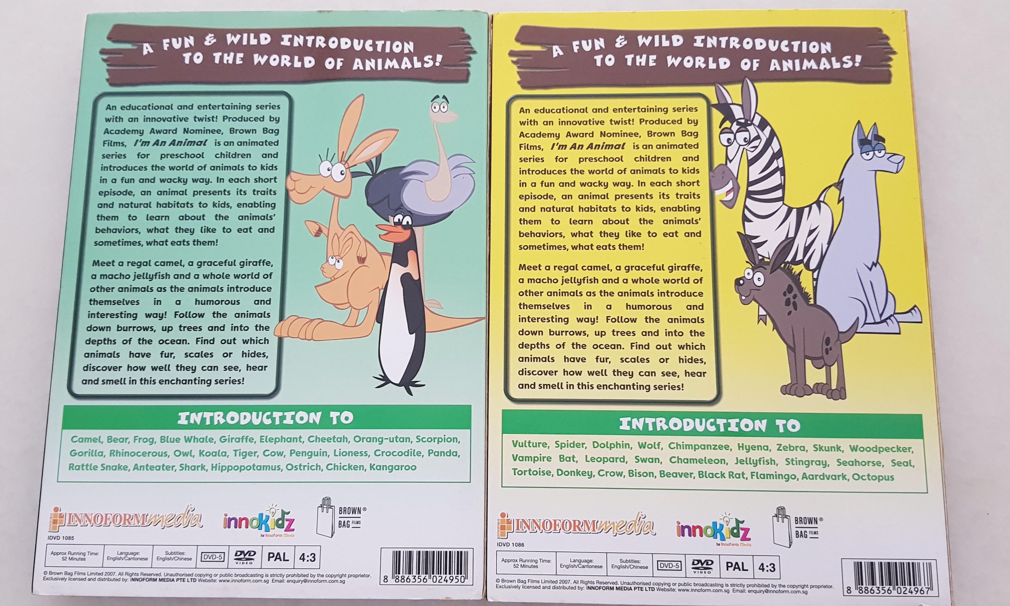 Im an animal dvd (price for 2) by innokidz, TV & Home Appliances, TV ...