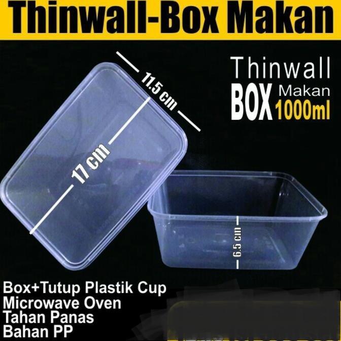 Kotak Plastik Bening Tahan Panas 1000ml, Makanan & Minuman, Kue-kue di ...