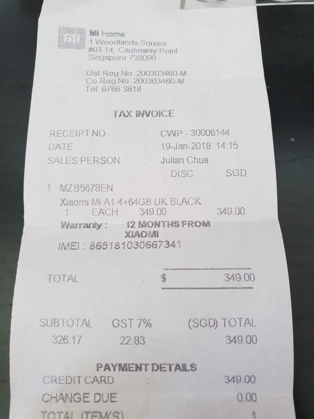 Mi A1 (MDG2) from Xiaomi Singapore, Mobile Phones & Gadgets, Mobile ...