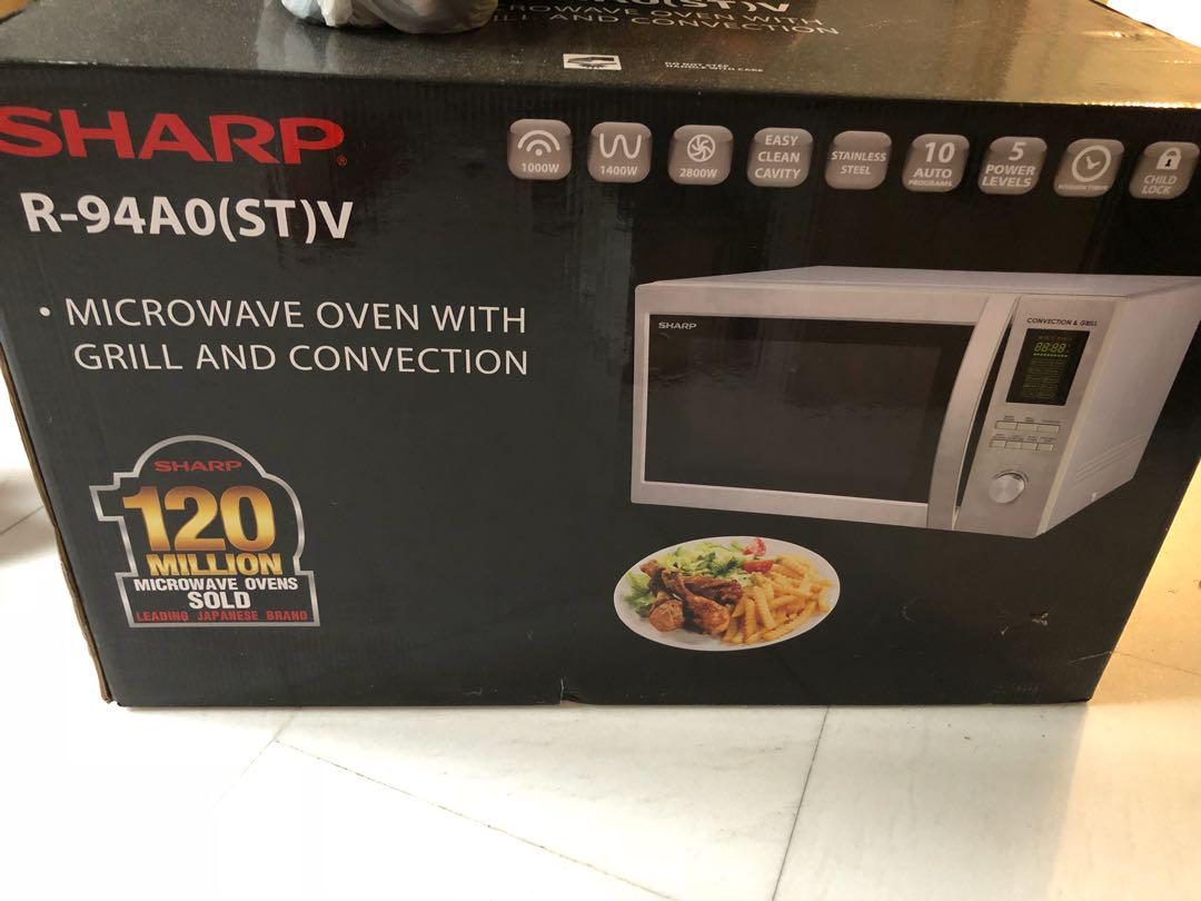 SHARP Microwave Oven with Grill and Convection R-94A0(ST)V, TV & Home ...
