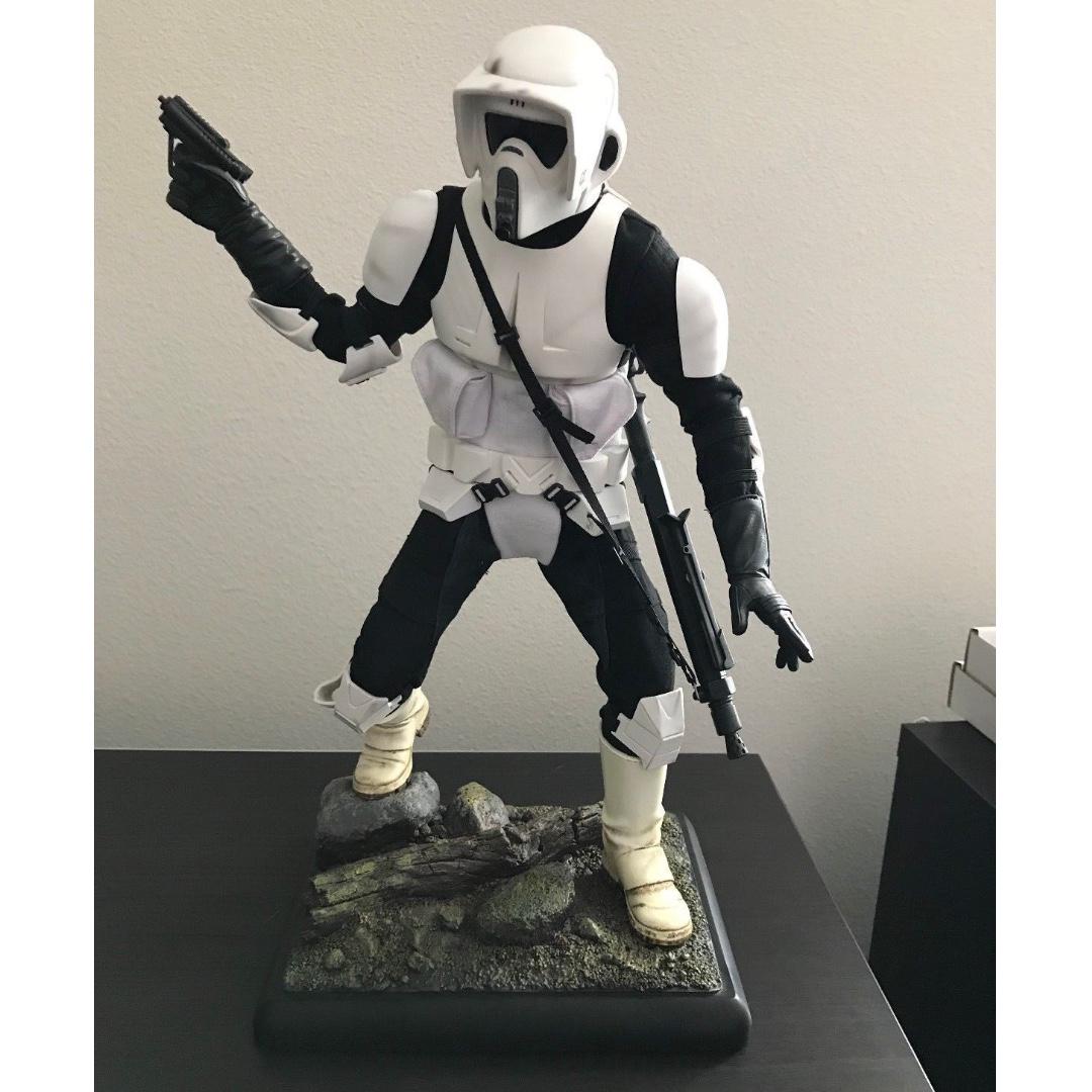Rare Sideshow Collectibles Scout Trooper Premium Format Statue - Rare ...