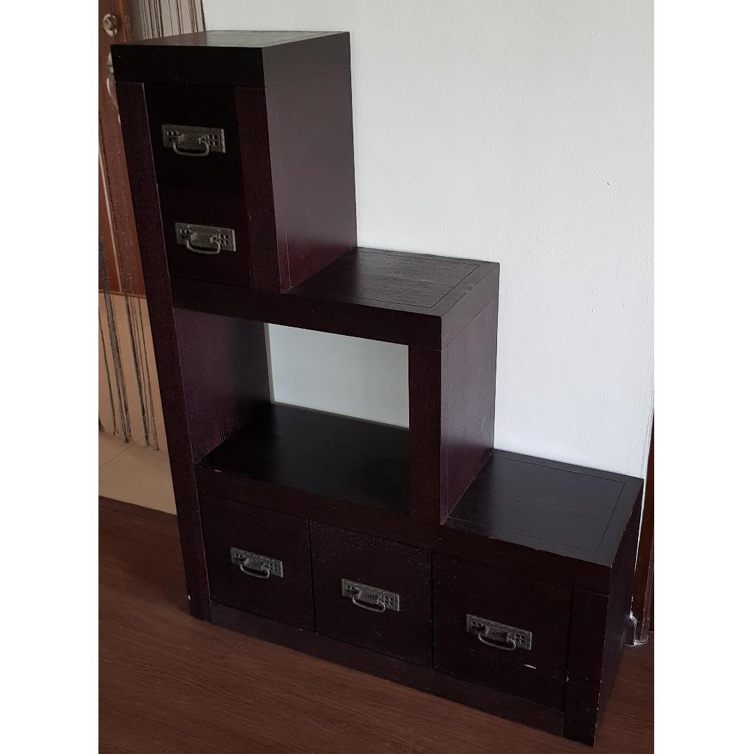 Teak Step Drawer Cabinet Set, Furniture & Home Living, Furniture ...