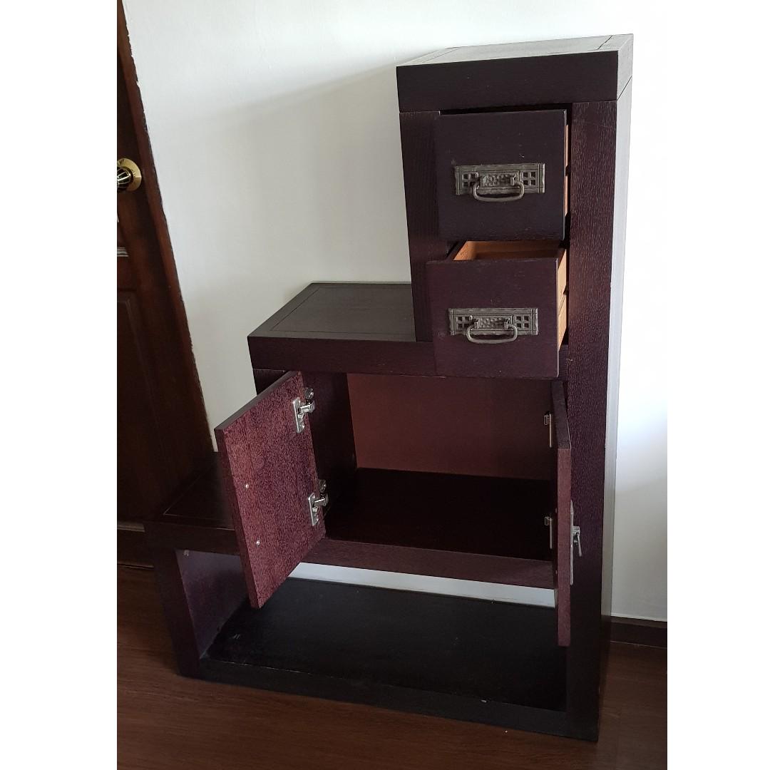 Teak Step Drawer Cabinet Set, Furniture & Home Living, Furniture ...