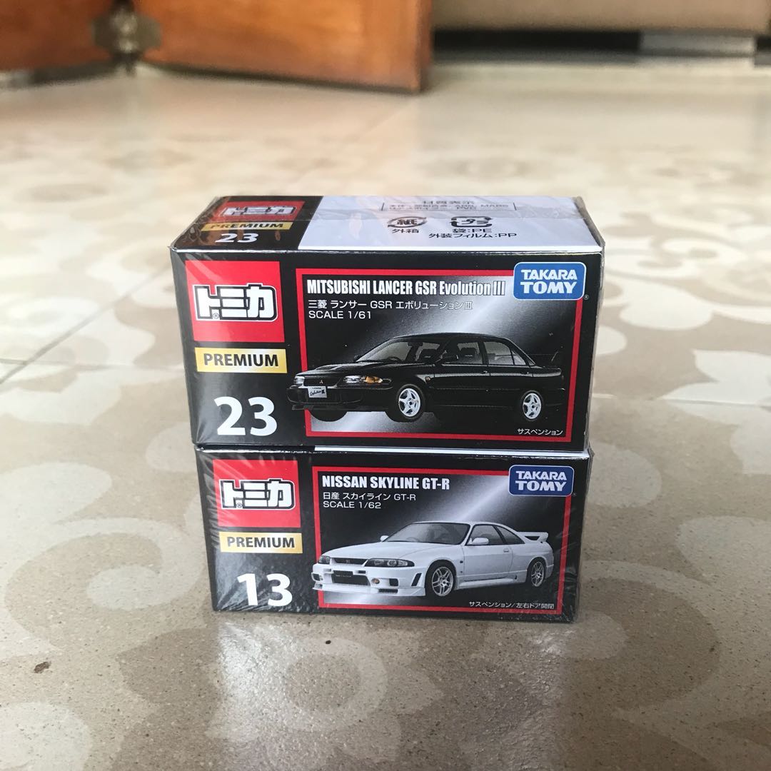 TOMICA PREMIUM nissan skyline gtr r33 and lancer evo 3 [RARE], Toys & Collectibles, Mainan di ...