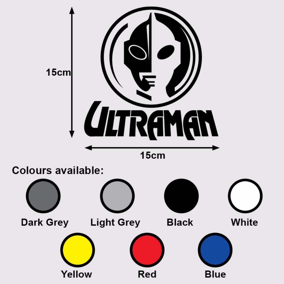 ULTRAMAN HEAD logo Premium Vinyl Sticker Decal (Superhero Manga ...