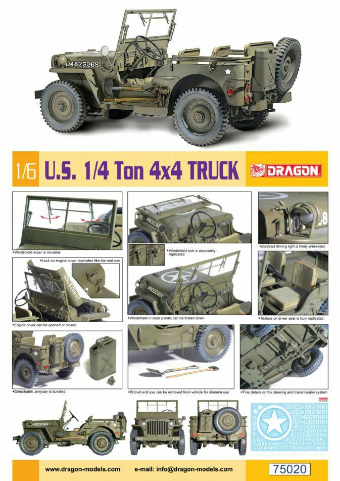 US ARMY 1/6 SCALE 4X4 TRUCK JEEP DRAGON MODEL KIT NEW MISB!!!, Hobbies ...