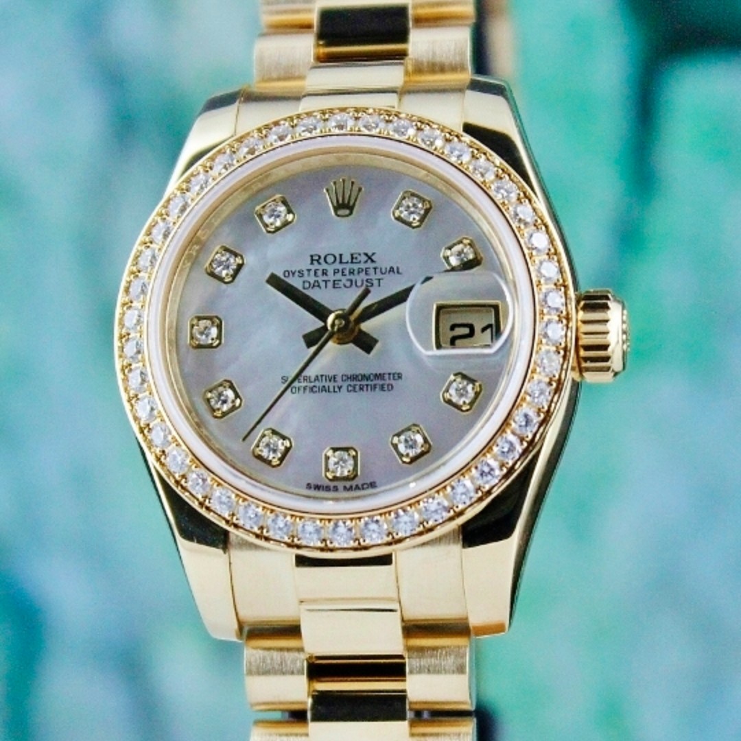 100% ORIGINAL ROLEX 18K YELLOW GOLD OYSTER PERPETUAL DATEJUST / 179138 ...