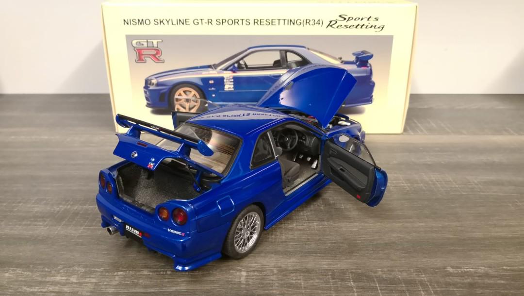 *Reserved* 1/18 Custom Autoart Nissan R34 GT-R Sports Resetting Plain ...