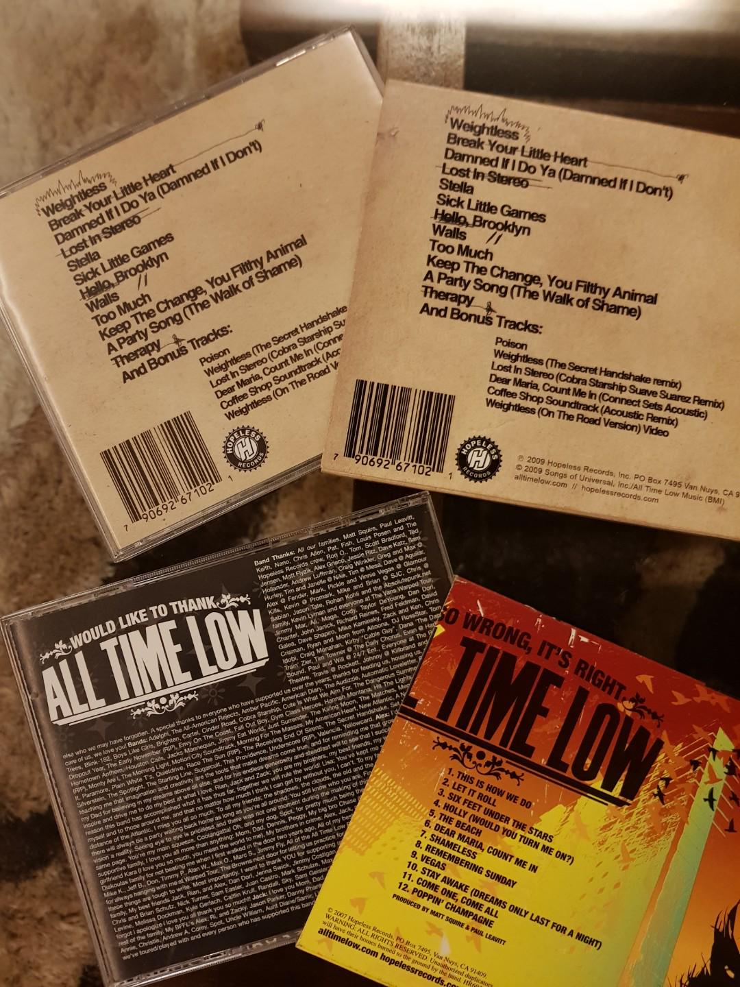 All Time Low - Nothing Personal & So Wrong, It's Right Albums, Hobbies ...