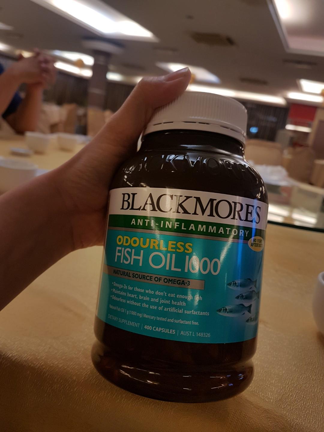 Blackmores Fish Oil 1000mg Odourless XL SIZE 400 CAPSULE, Beauty ...