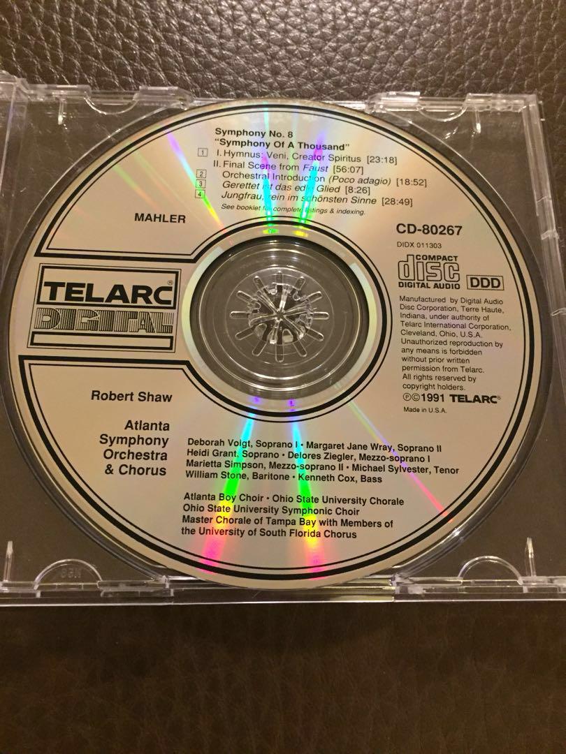 CD( TELARC): MAHLER [Symphony No. 8 “ Symphony Of A Thousand”] ; As ...