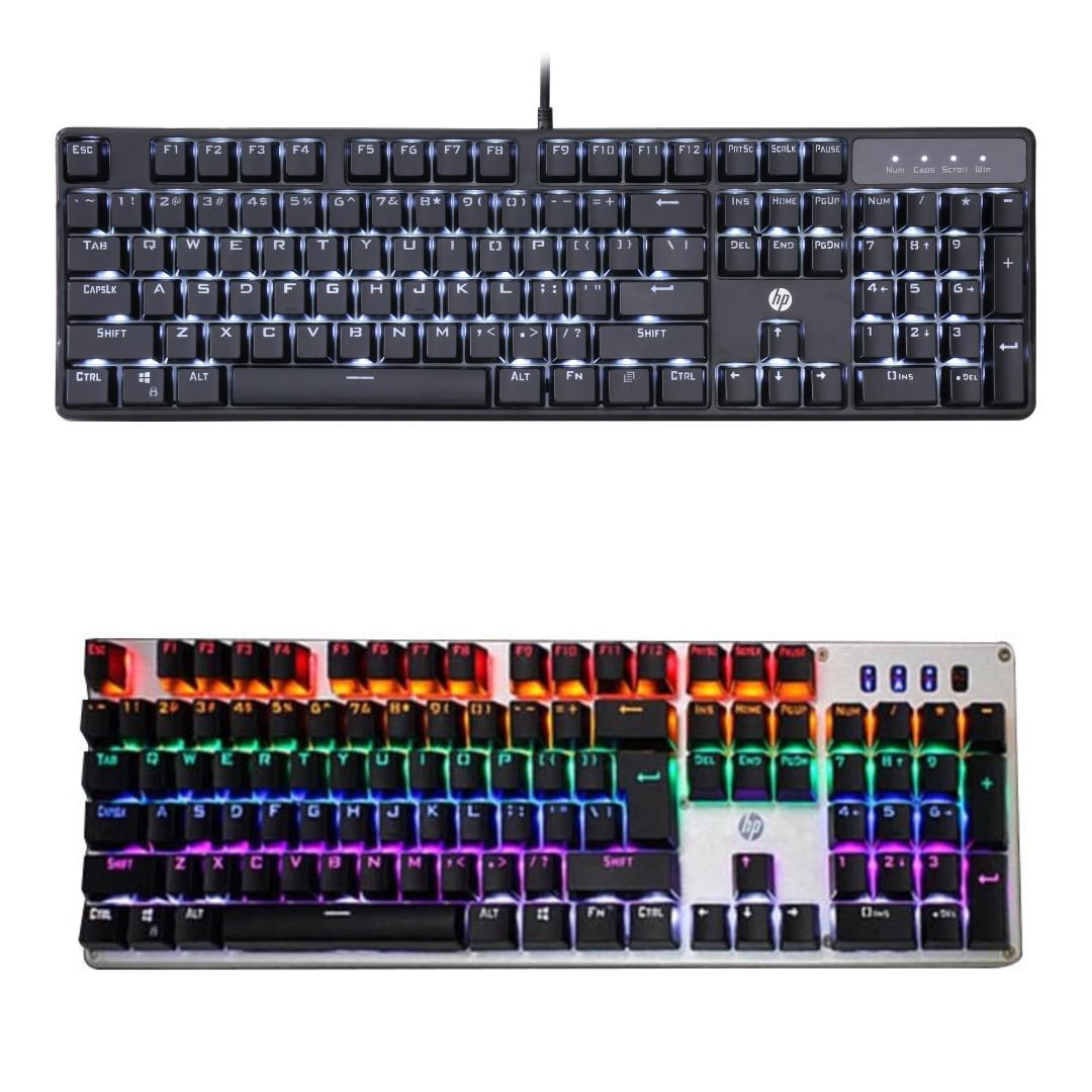 🎄 HP Mechanical Keyboard High Perfromance Blue Switch GK100 GK320 ...