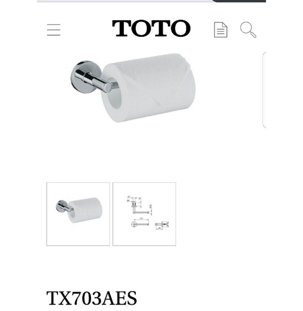 New - TOTO Toilet Paper Holder, Everything Else on Carousell