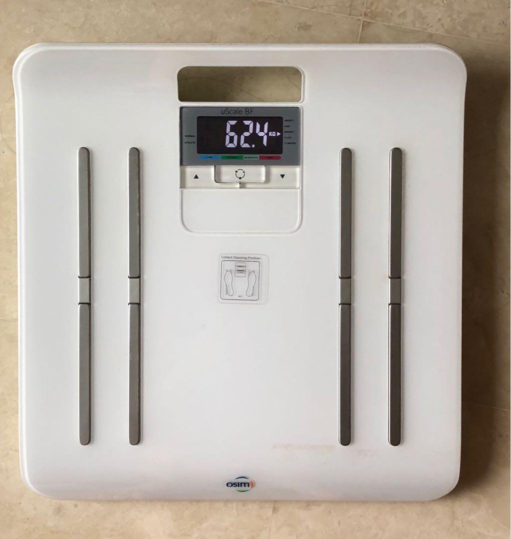 OSIM weighing scale : OS-1105 uScale BF, Health & Nutrition, Health ...