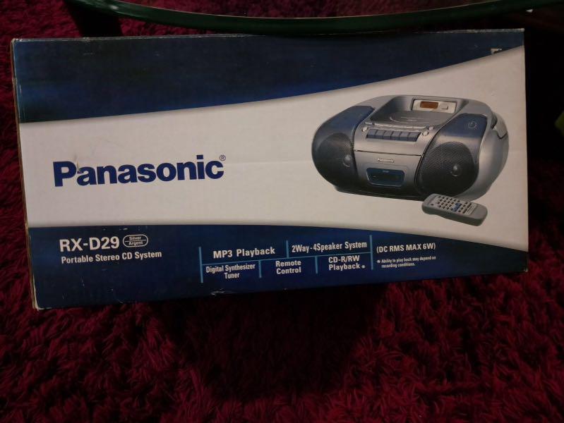 Panasonic RX-D29 Radio/Cassette/CD Boombox, Audio, Portable Music ...