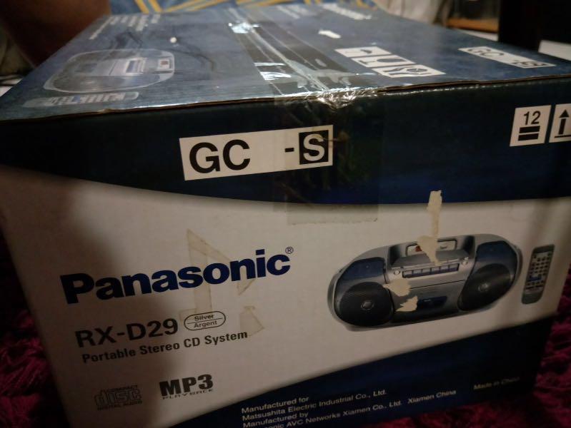 Panasonic RX-D29 Radio/Cassette/CD Boombox, Audio, Portable Music ...