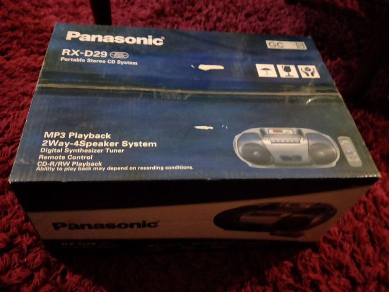 Panasonic RX-D29 Radio/Cassette/CD Boombox, Audio, Portable Music ...