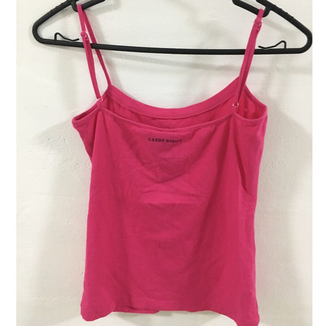 Pink Singlet, Women's Fashion, Tops, Sleeveless on Carousell