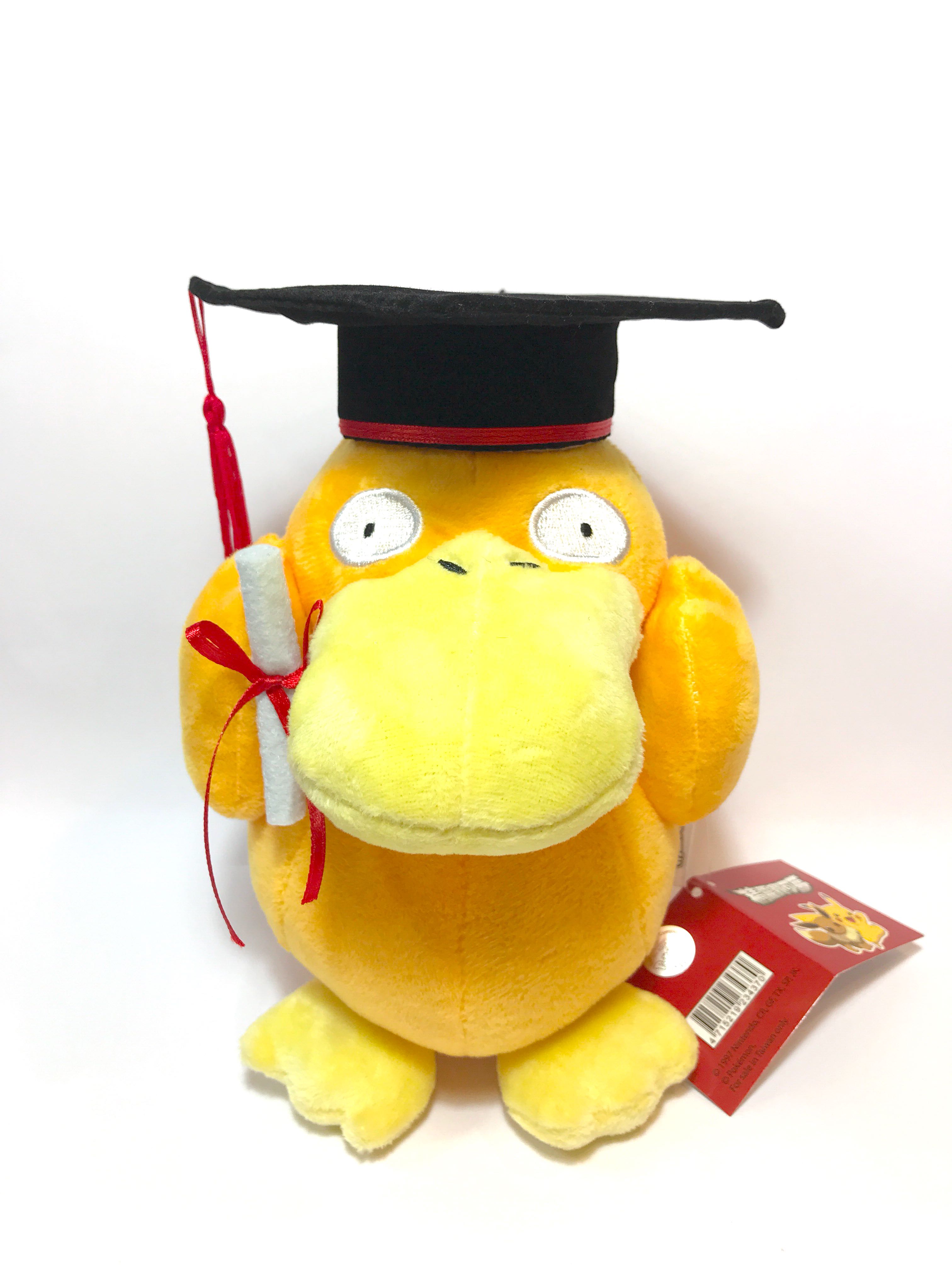 Pokemon Psyduck Graduation Plush, Hobbies & Toys, Toys & Games on Carousell