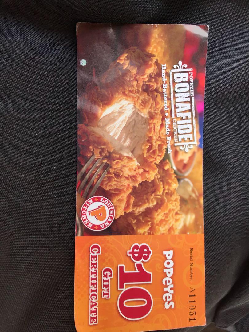Popeyes gift voucher, Tickets & Vouchers, Vouchers on Carousell