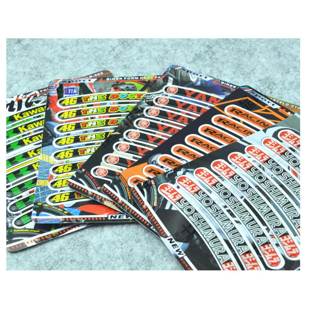 racing wheel decal sticker epoxy yamaha Kawasaki ninja 46 Doctor suzuki ...