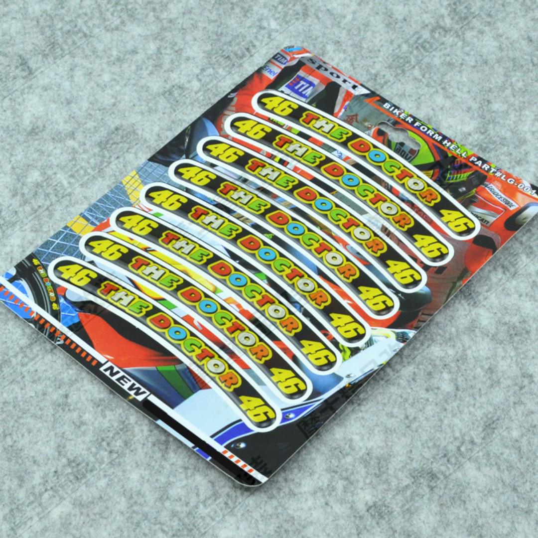 racing wheel decal sticker epoxy yamaha Kawasaki ninja 46 Doctor suzuki ...