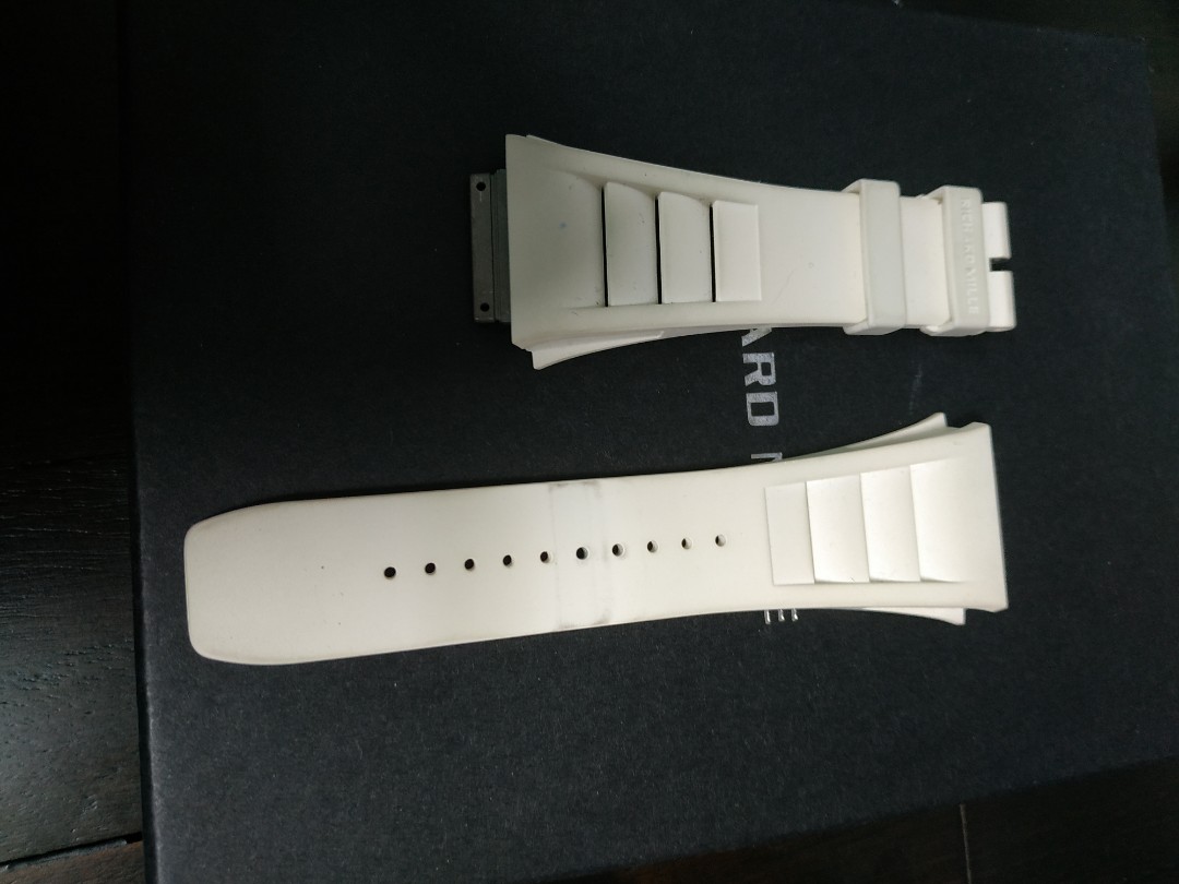 Richard mille Rm30 white rubber strap M size, Luxury, Watches on Carousell
