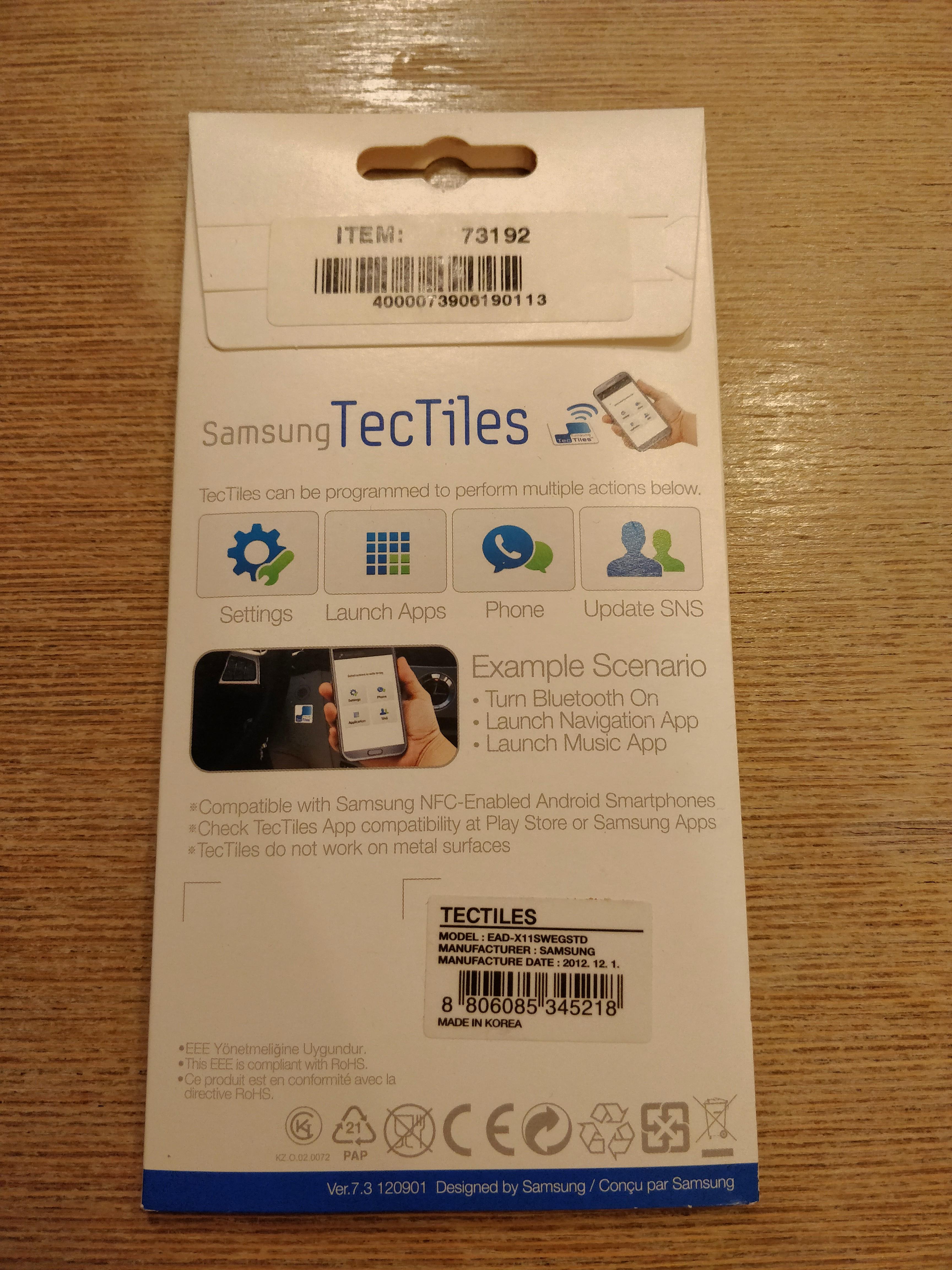 Samsung Tec Tiles NFC Function Stickers, Mobile Phones & Gadgets ...