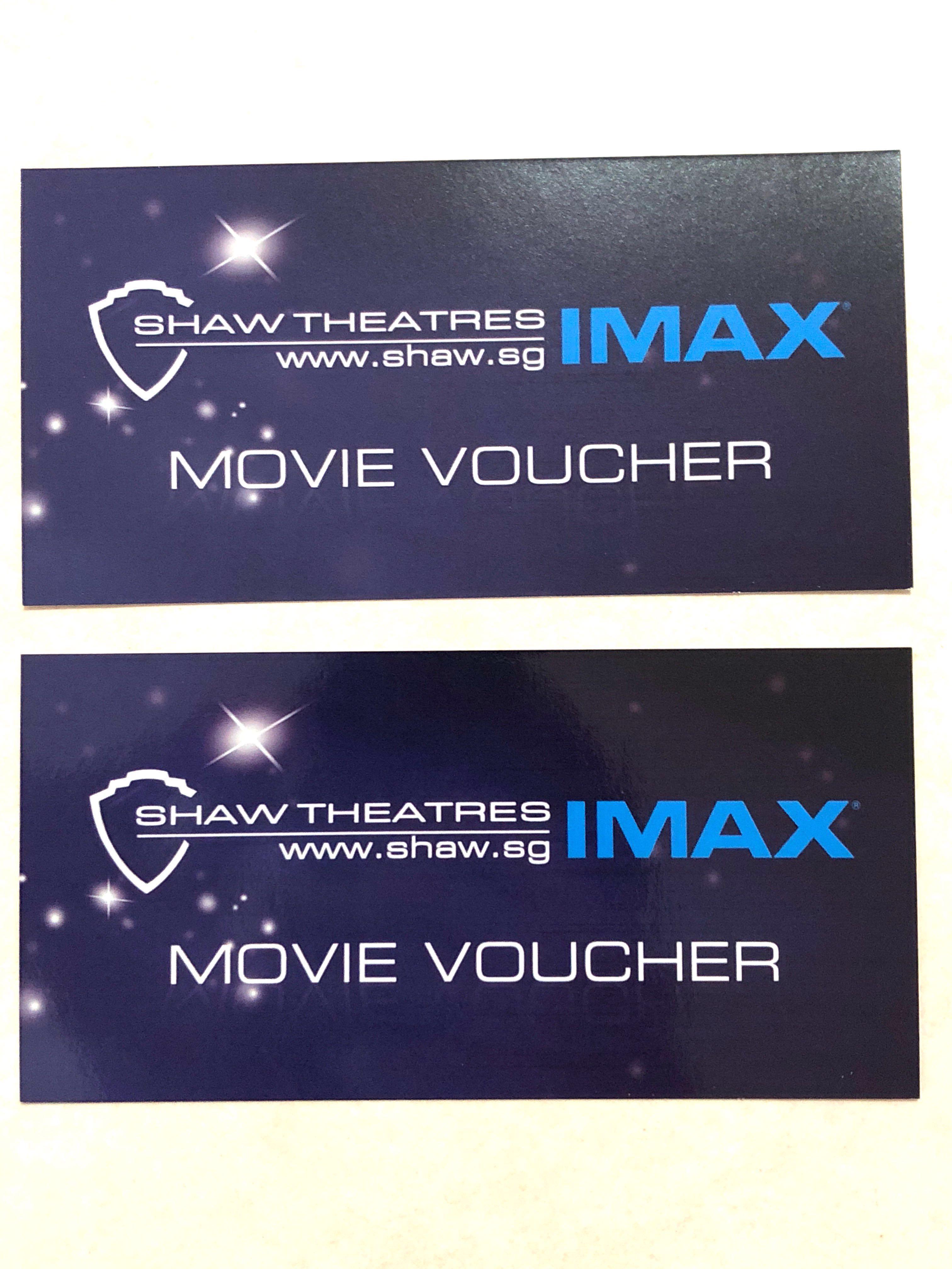 Shaw IMAX Movie Voucher (1 Ticket), Tickets & Vouchers, Vouchers on ...