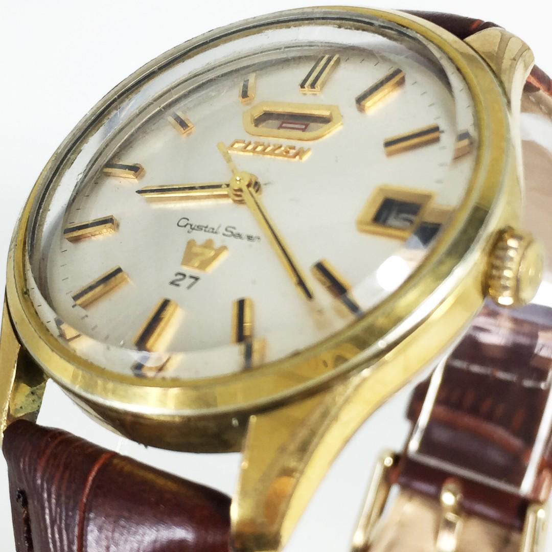 Vintage Citizen Crystal Seven AUtomatic Mens Watch 27J, Women's Fashion ...