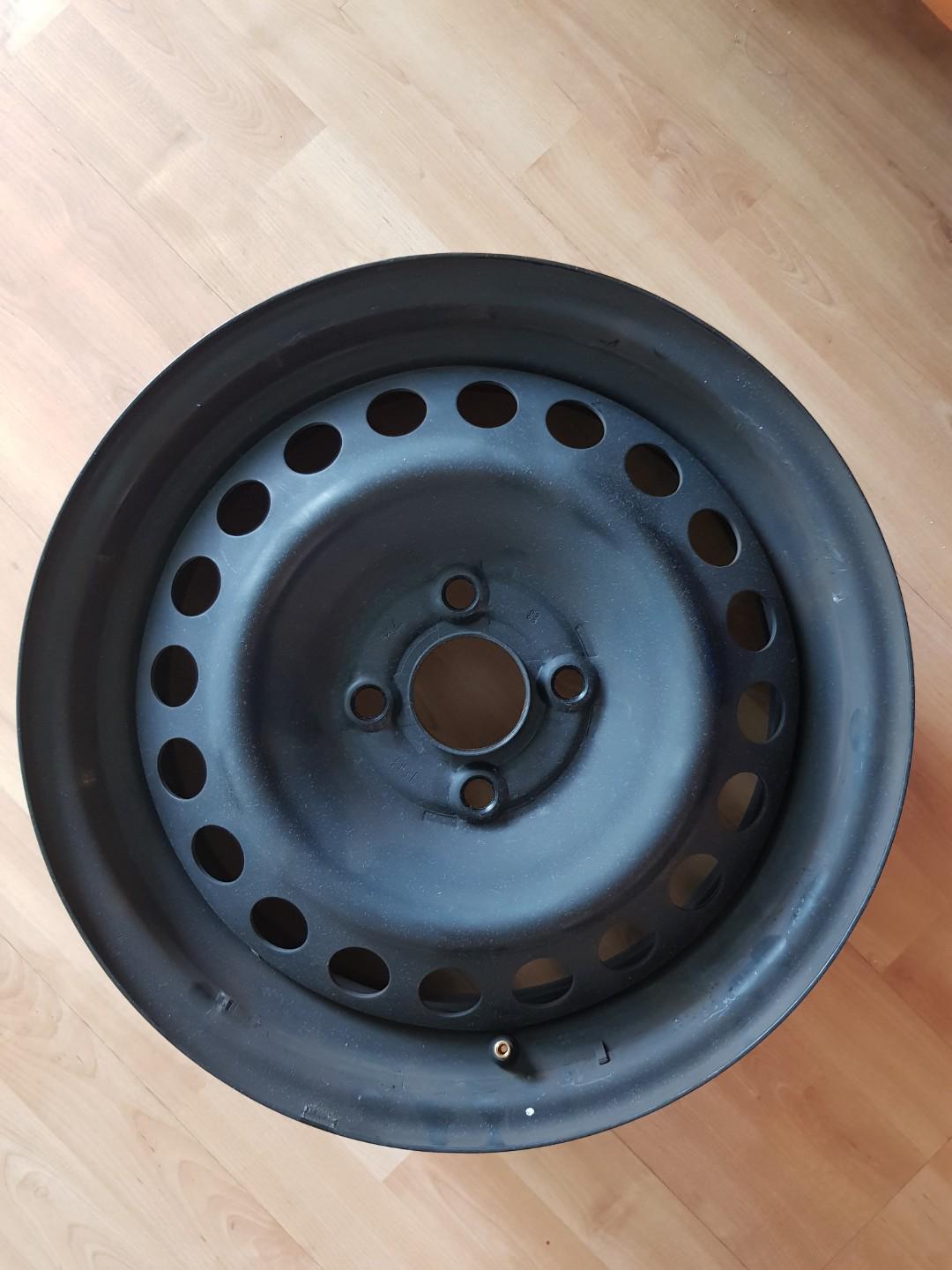 4 x 100 pcd Steel Rims 15", Car Accessories, Tyres & Rims on Carousell