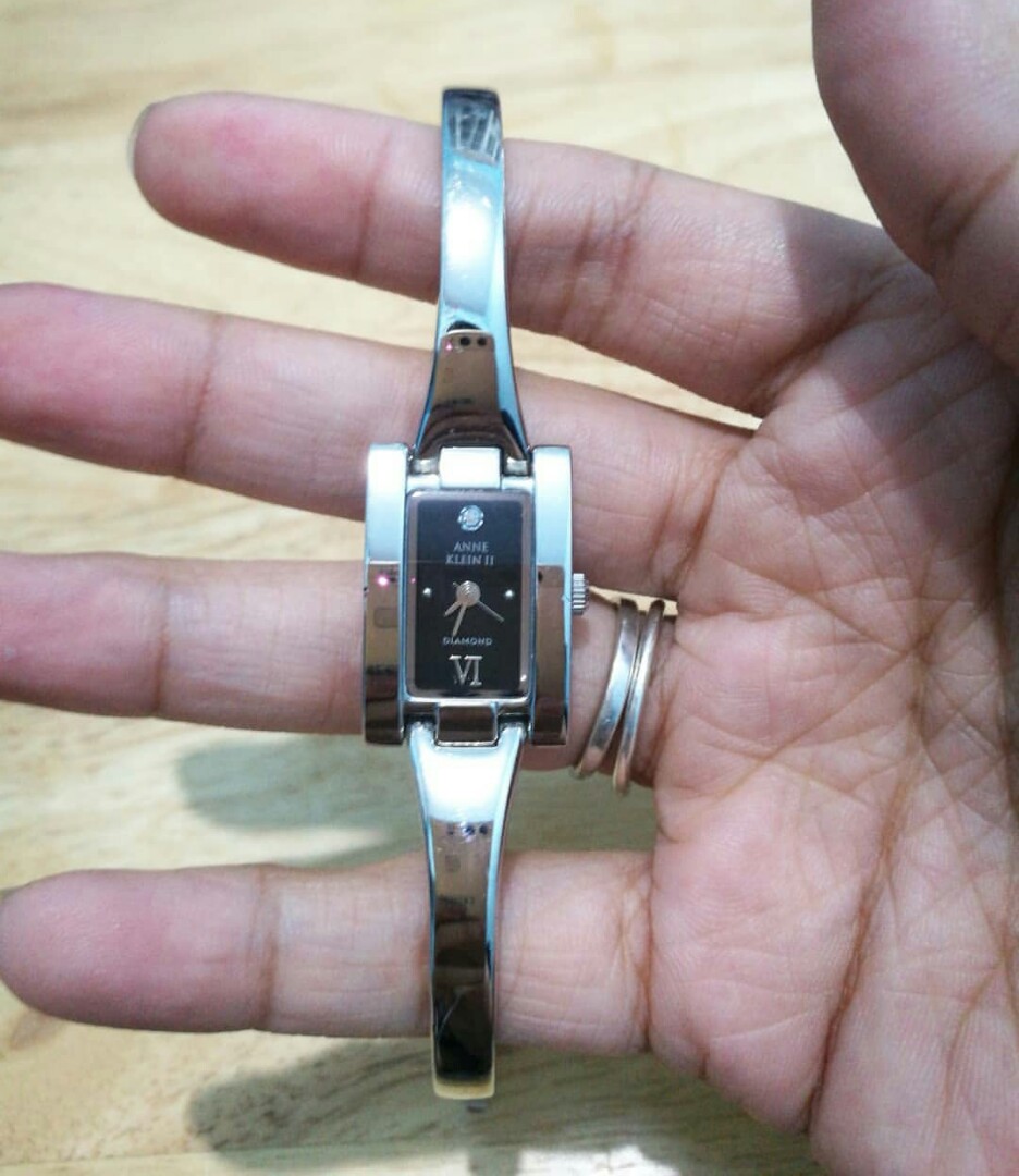 Anne Klein Square Black Face Watch, Women's Fashion, Watches ...