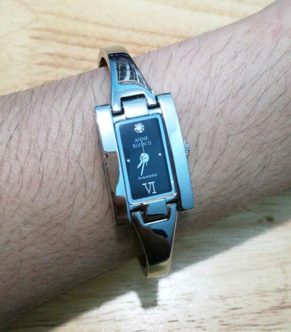 Anne Klein Square Black Face Watch, Women's Fashion, Watches ...