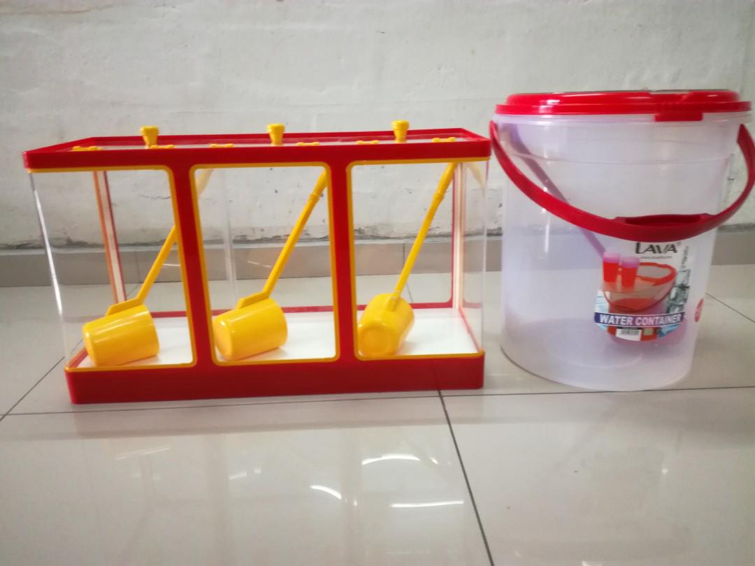 Balang Air 3 petak dan 1 water container bulat, Furniture & Home Living ...