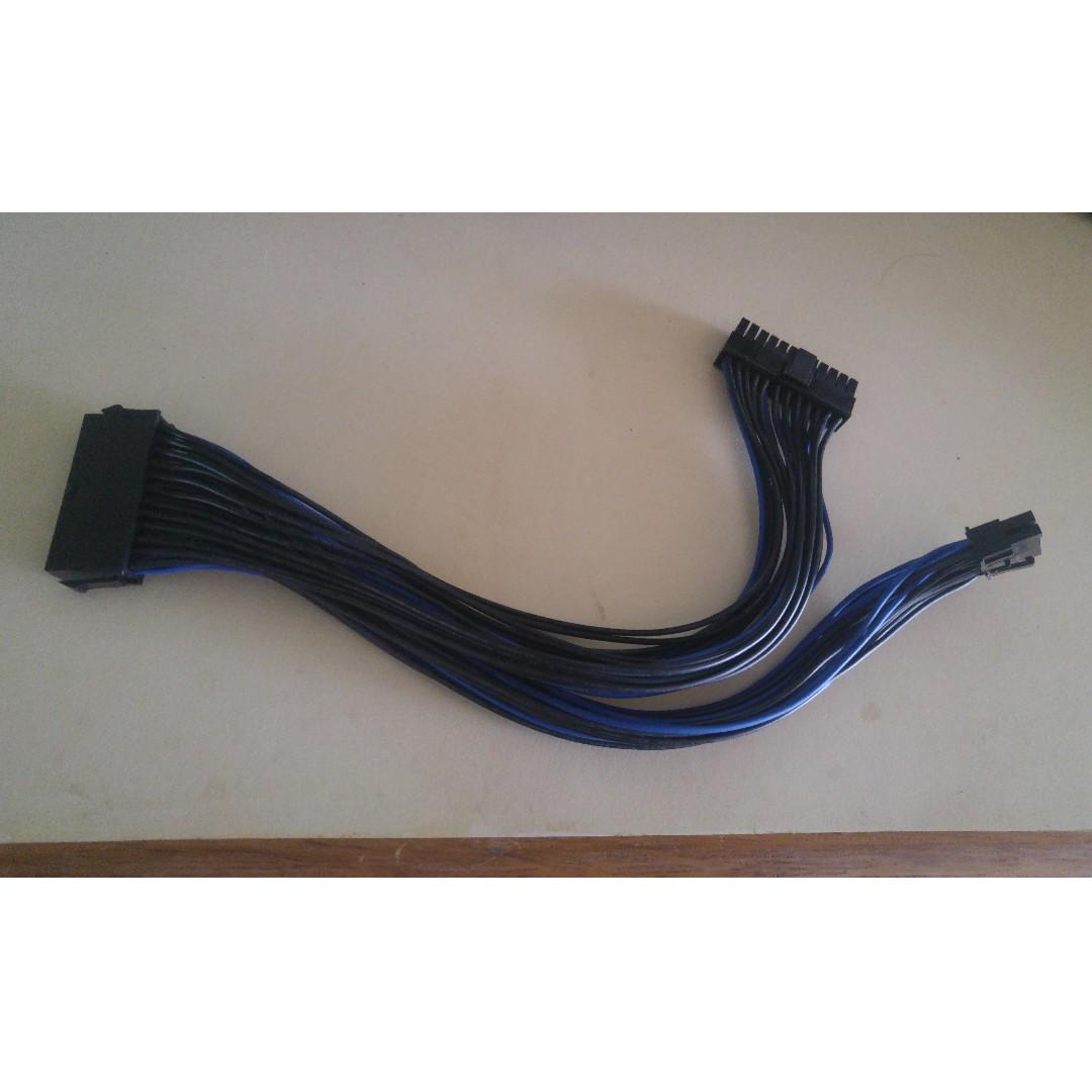 Psu Power Supply Pin Atx Dual Motherboard Adapter Extension Split Cables Computers Tech