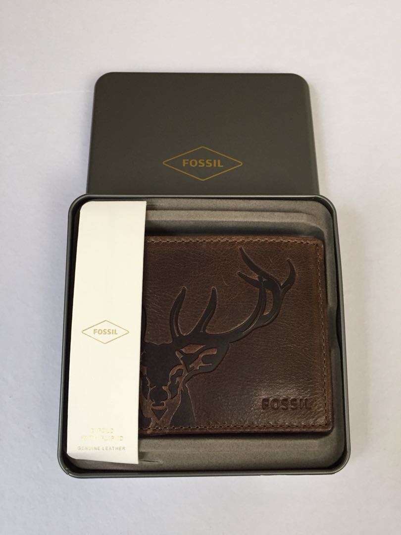 Fossil Men’s Brown Jack Bifold w/ Flip ID Wallet Genuine Leather, Men's ...